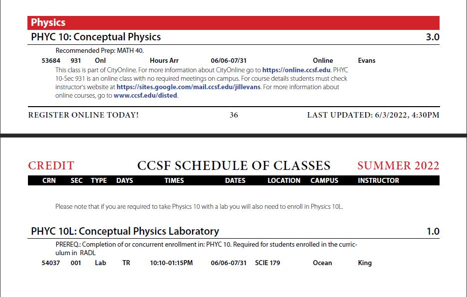 Physics FAQ | CCSF